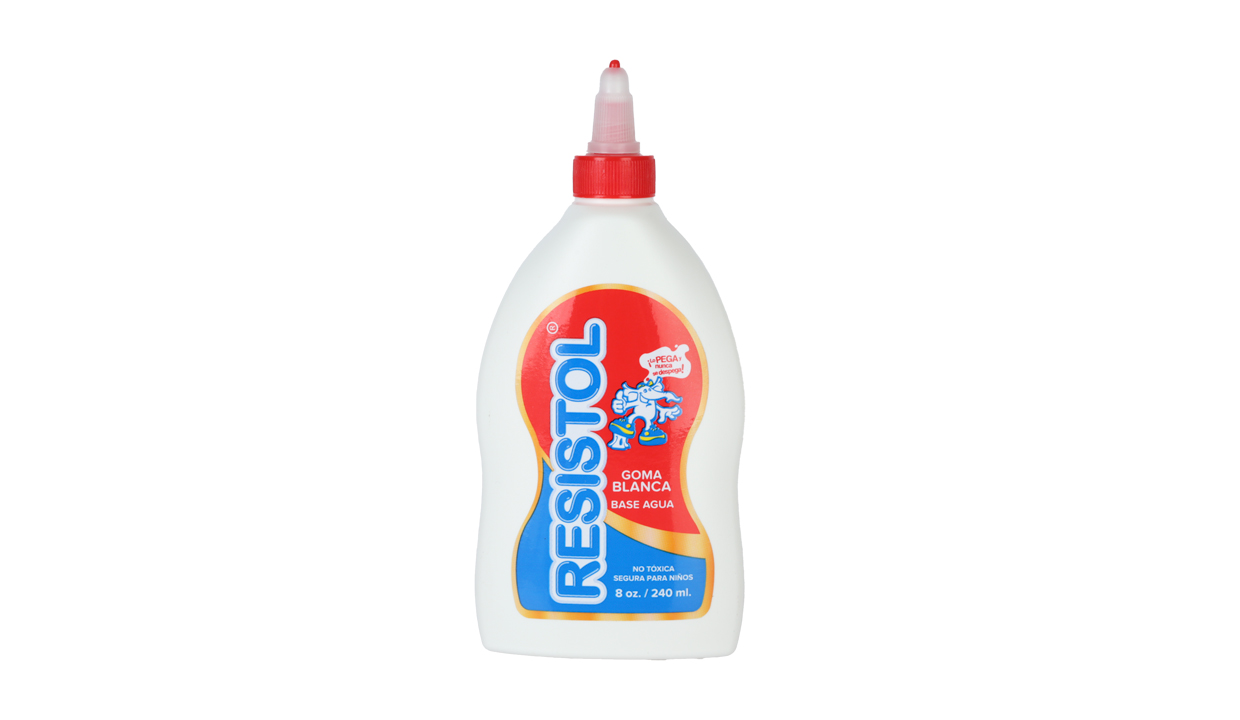 goma blanca escolar resistol 240ml pegamento fletes